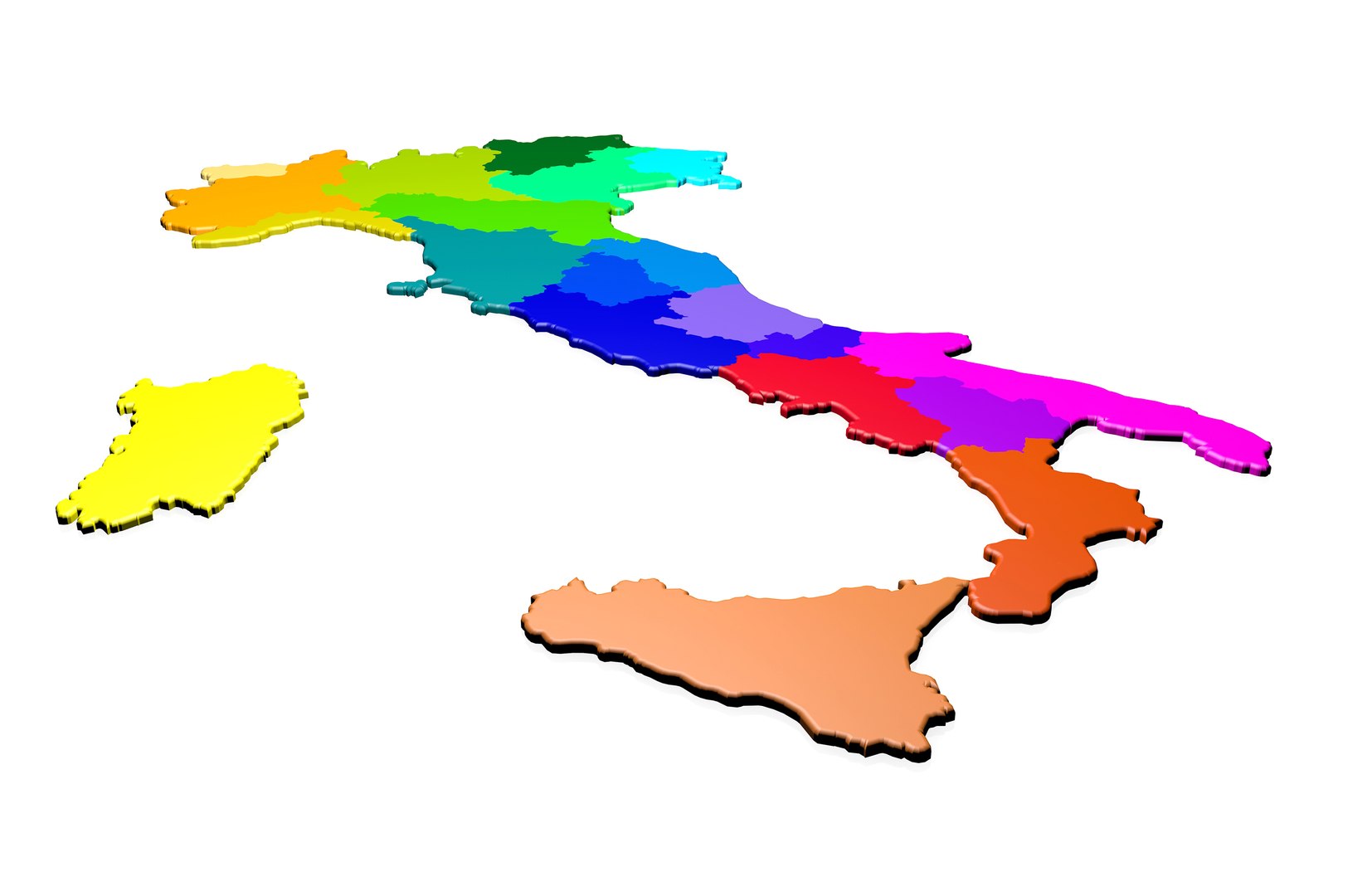 3D Italy Regions - TurboSquid 1341832