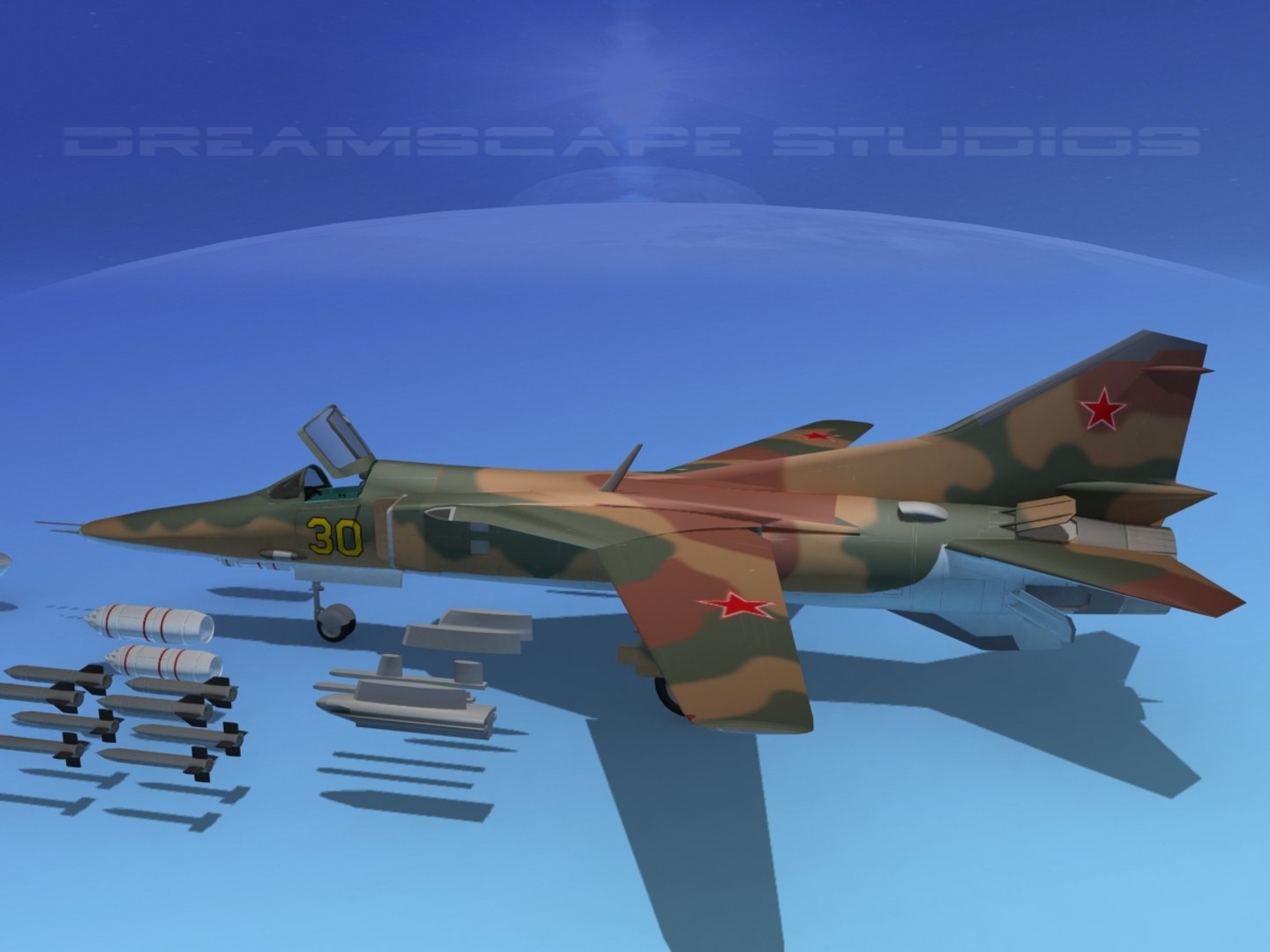 3d Mig-27 Weapons Aircraft