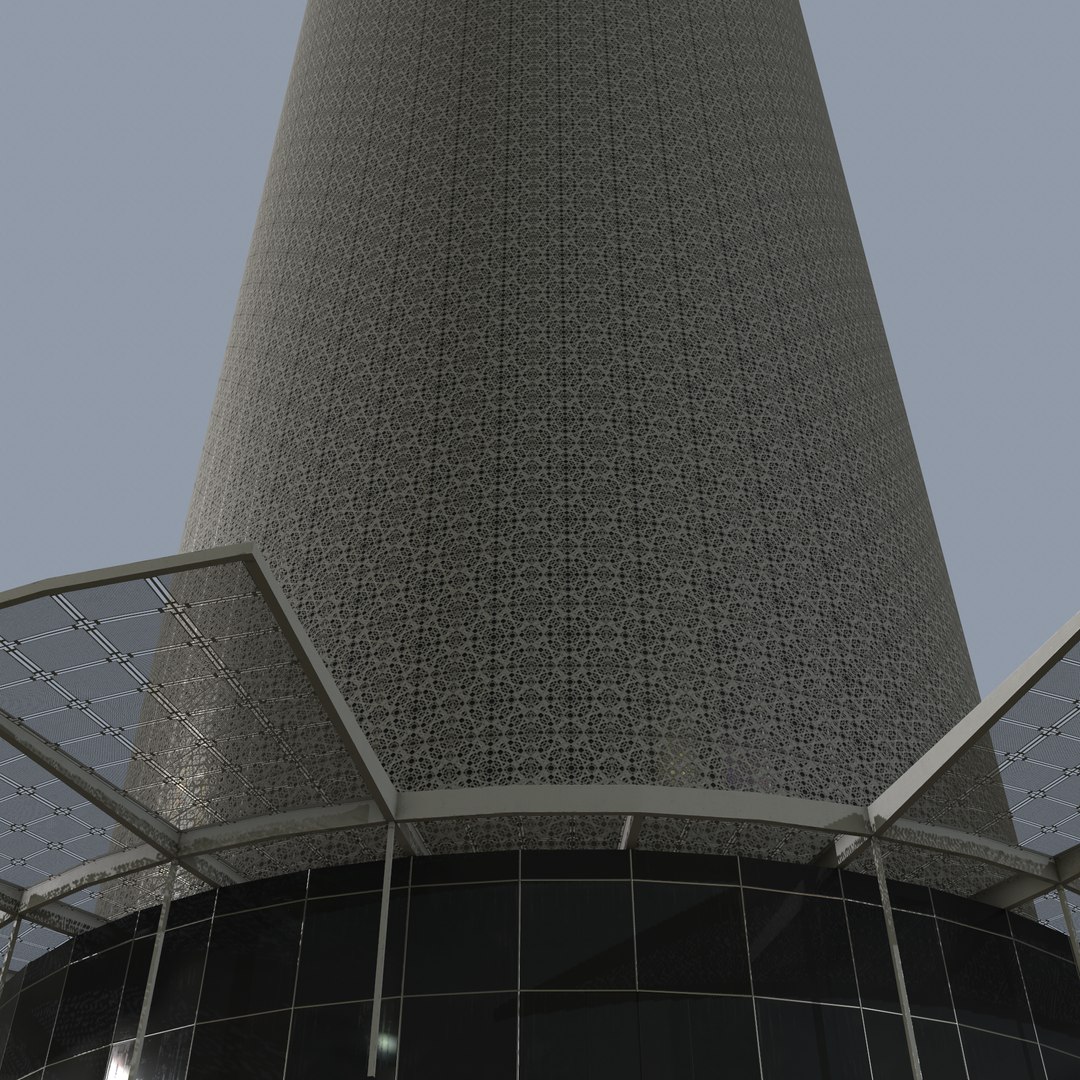 3D Model Doha Tower Burj Real-time - TurboSquid 1641675