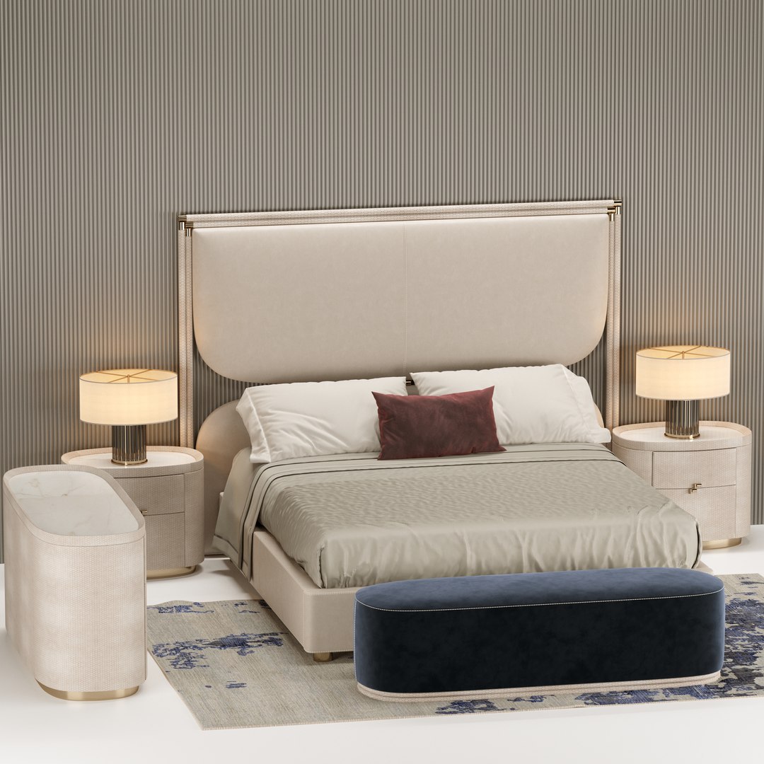 Rugiano Boheme Bed 3D Model - TurboSquid 2065472