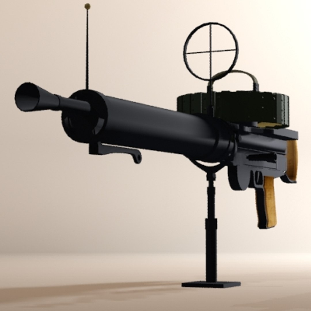 3d Lewis Gun Machine Model