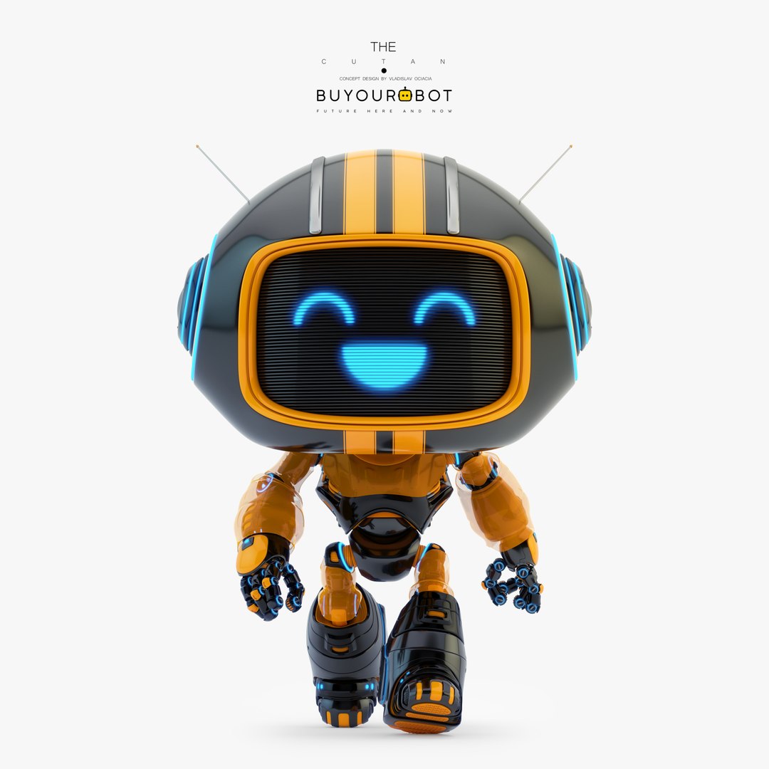 Lovely Black Robot - Model - TurboSquid 1473287