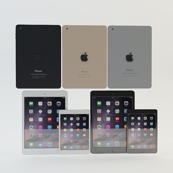 apple ipad air mini 3d max