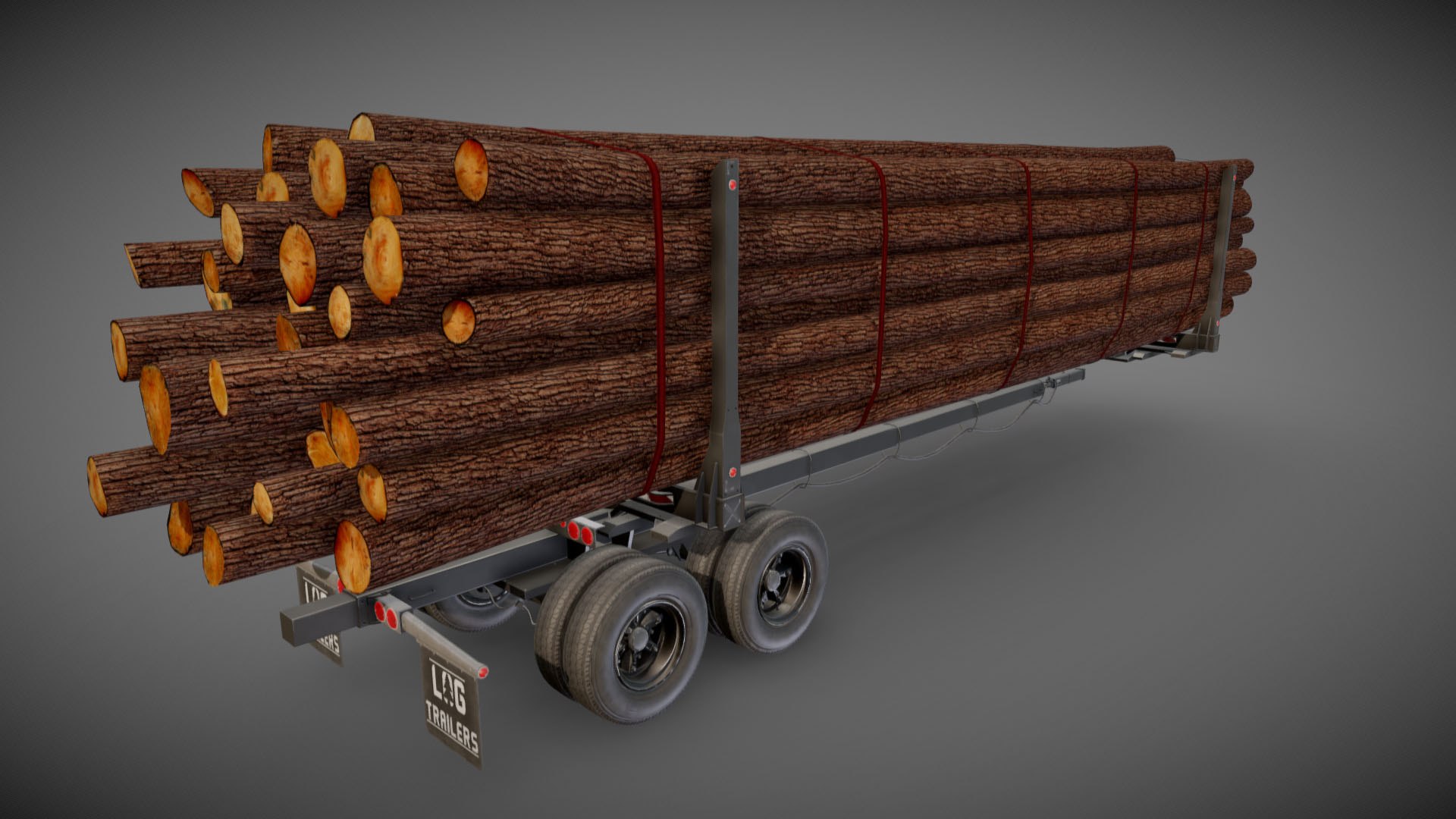 3D Log Trailer - TurboSquid 1613180