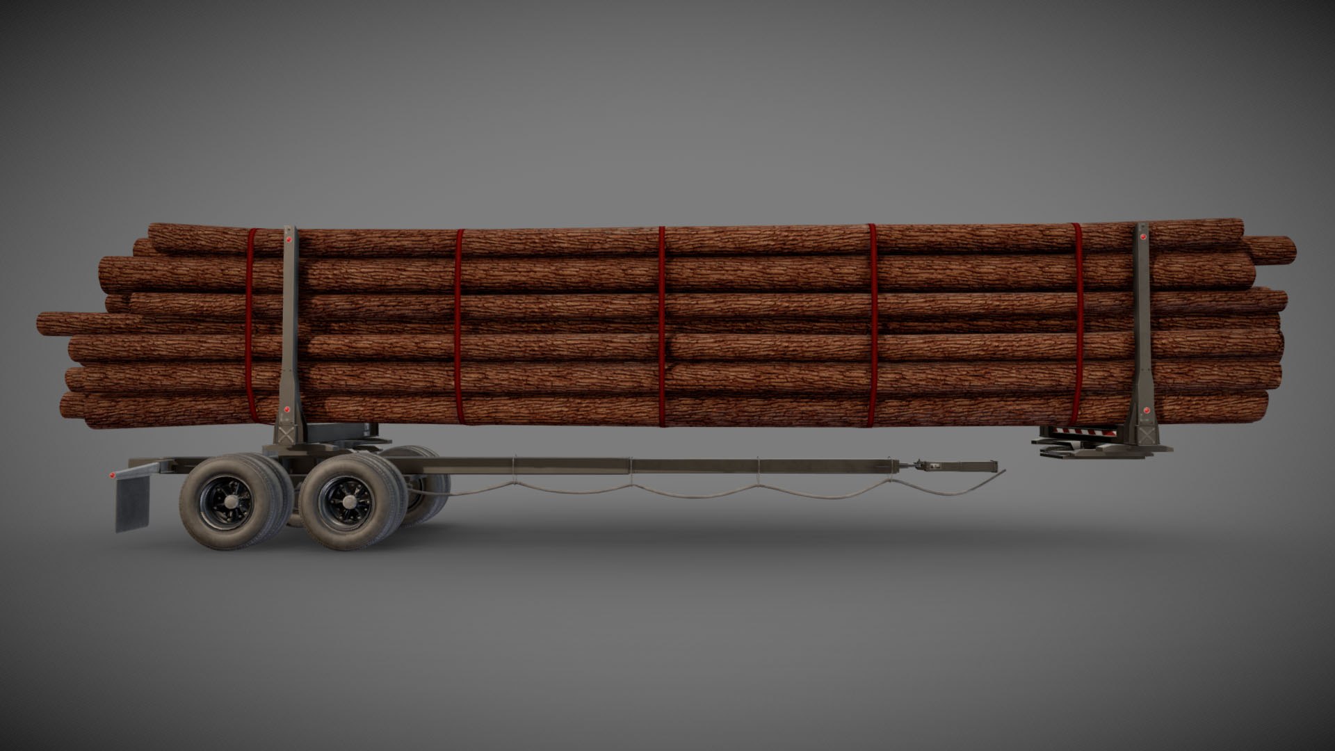3D Log Trailer - TurboSquid 1613180