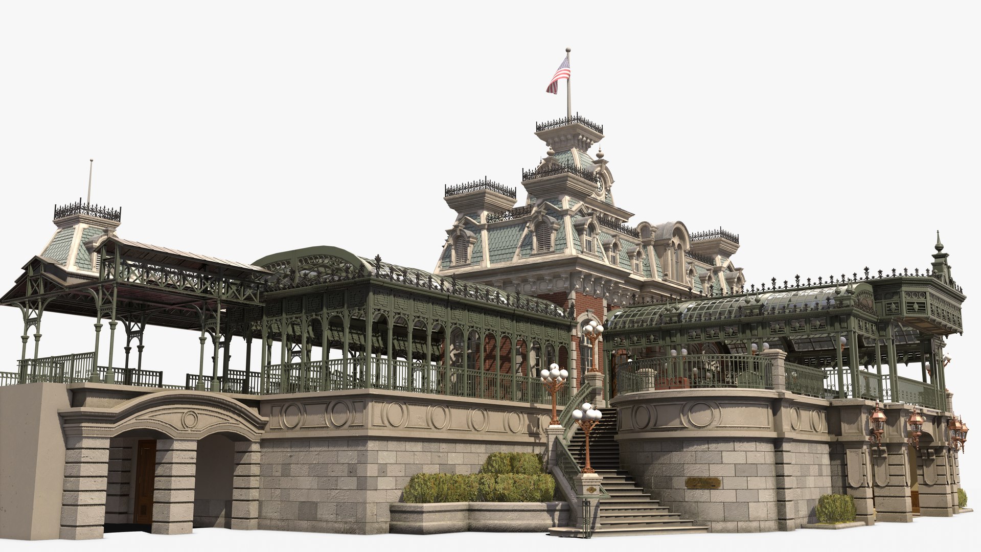 Railroad Main Street Station Interior 3D Model - TurboSquid 1642472