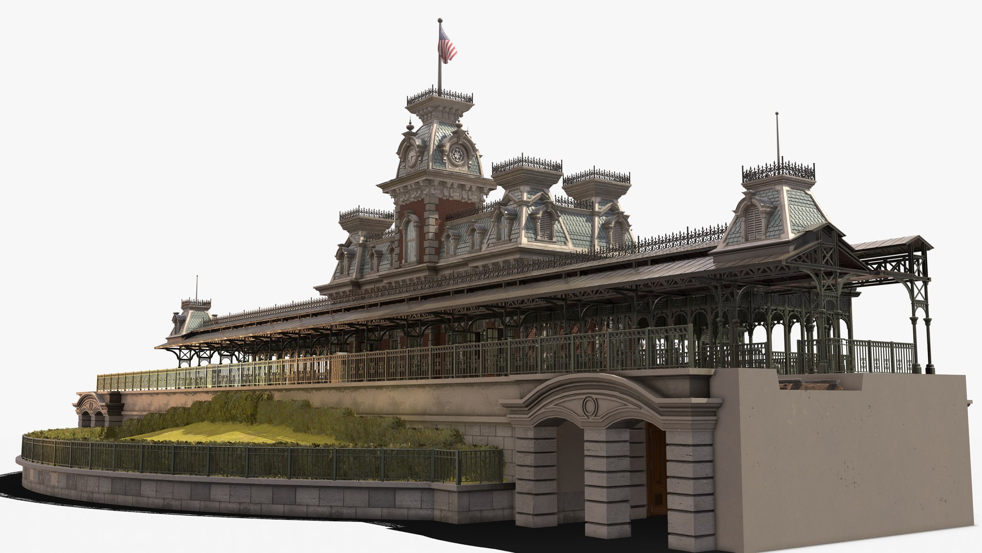 Railroad Main Street Station Interior 3D Model - TurboSquid 1642472