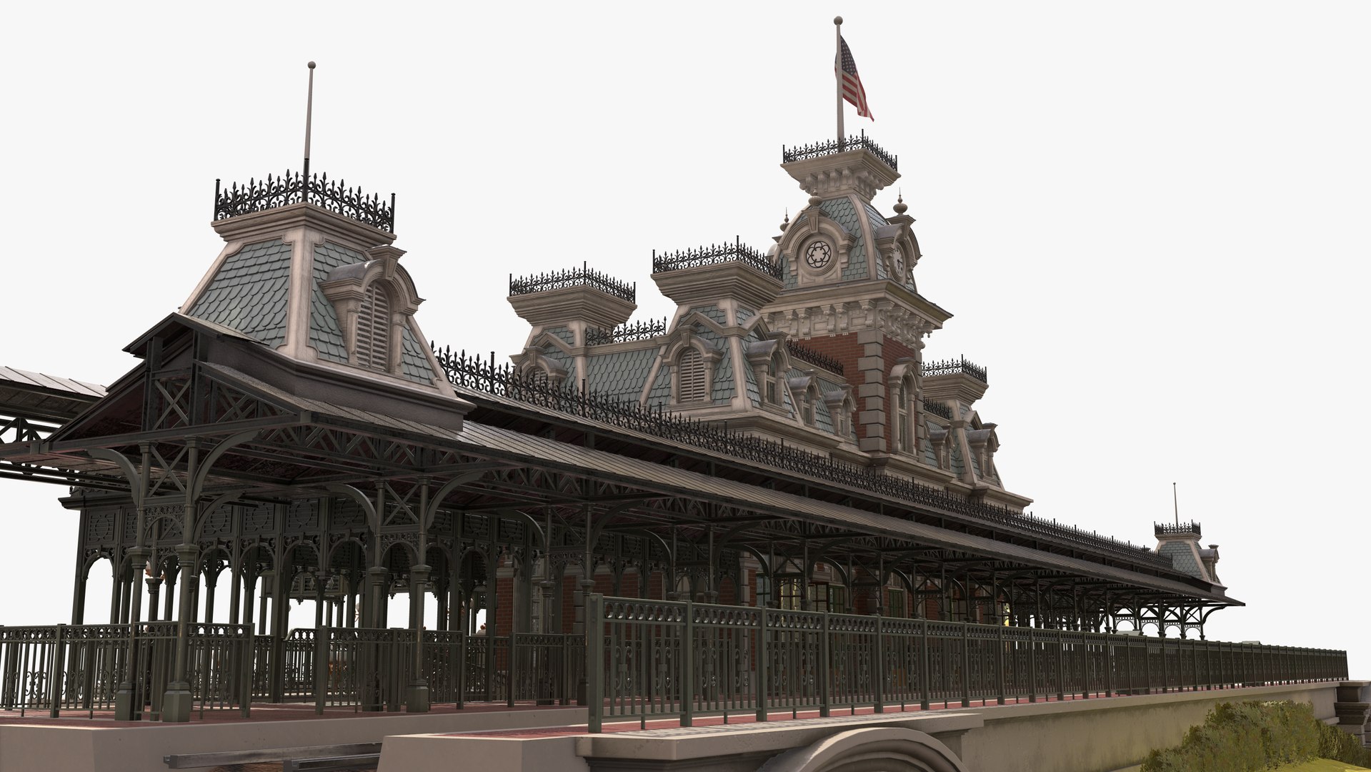 Railroad Main Street Station Interior 3D Model - TurboSquid 1642472