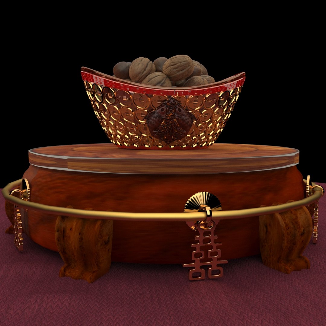 3D Chinese Gold Ingot Display Stand 3D Model - TurboSquid 2220448