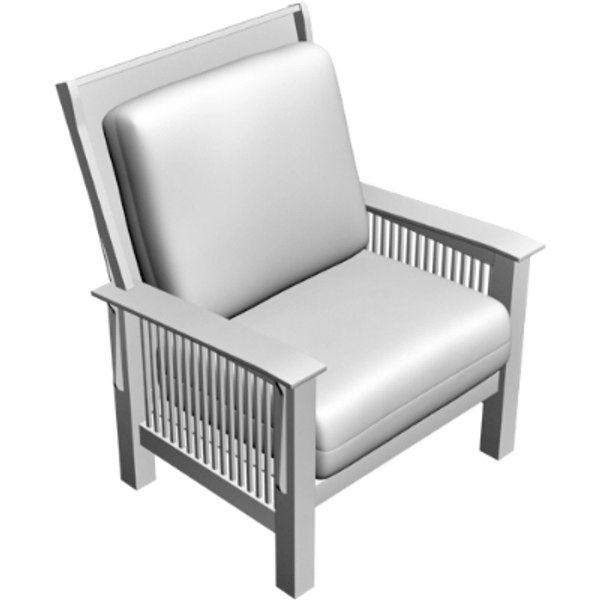 armchair chair obj