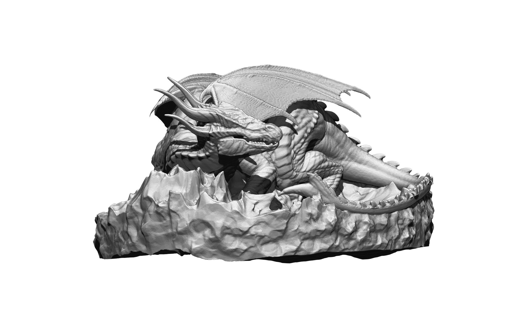 3D Sleeping Dragon - TurboSquid 2029609