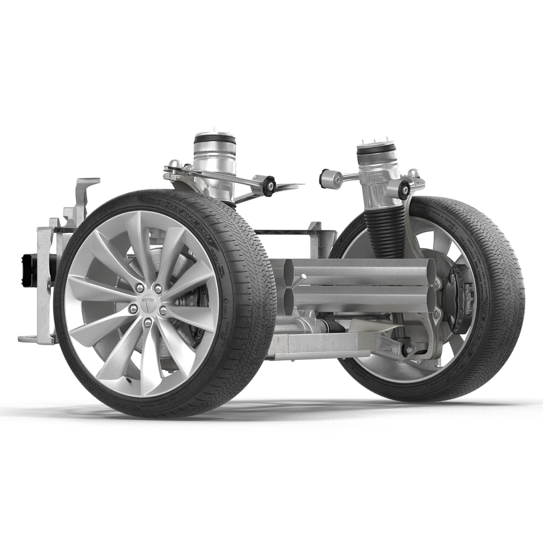3d model of tesla s suspension modeled