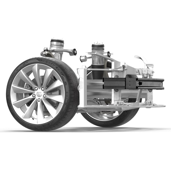3d model of tesla s suspension modeled