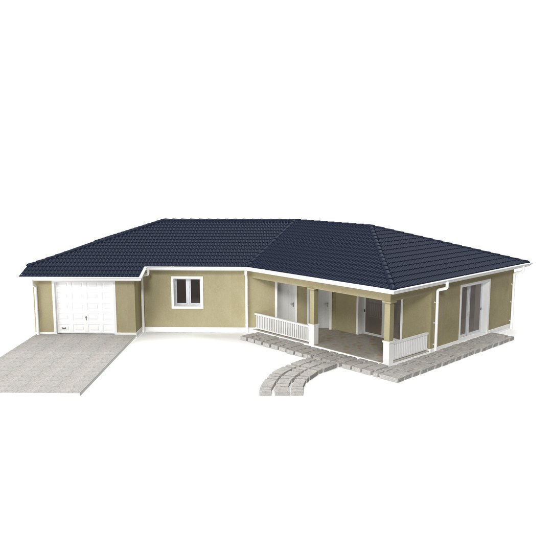 Realistic House Architecture 3D Model - TurboSquid 1200357
