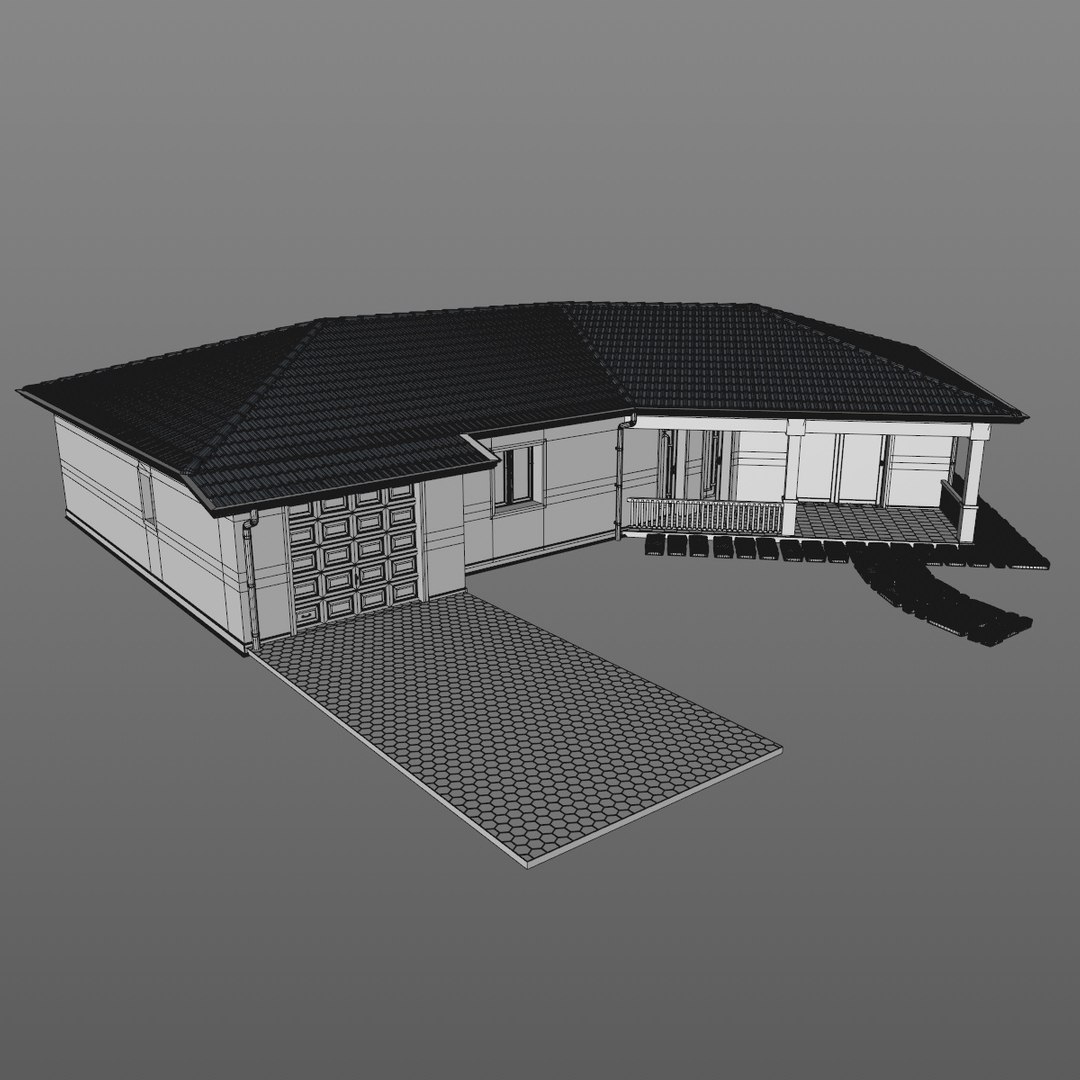 Realistic House Architecture 3D Model - TurboSquid 1200357