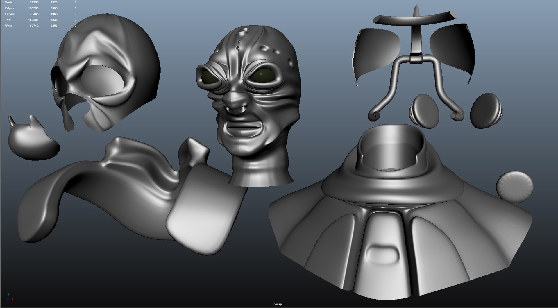 3d Model Of Alien Head