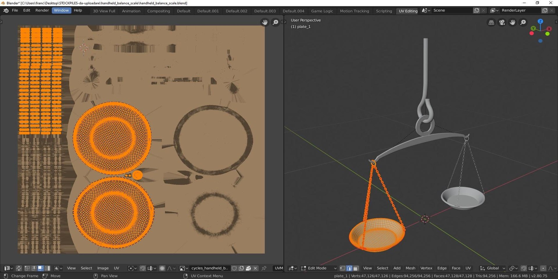 Handheld Balance Scale Model - TurboSquid 1450313