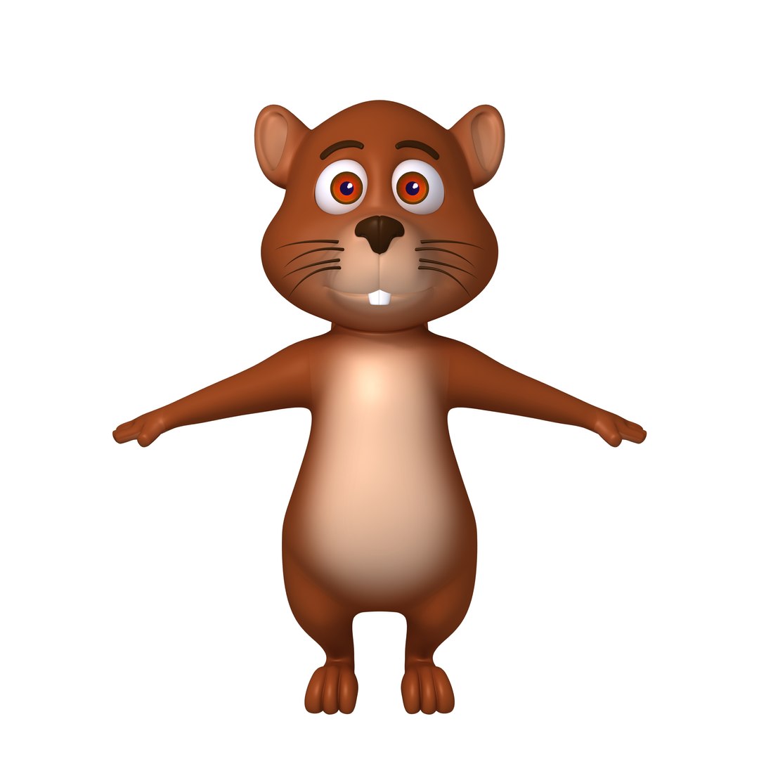 Squirrel Cartoon Model - TurboSquid 1523443