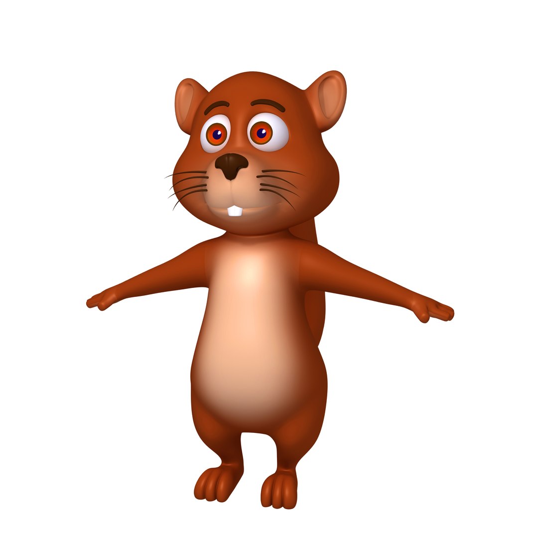 Squirrel Cartoon Model - TurboSquid 1523443