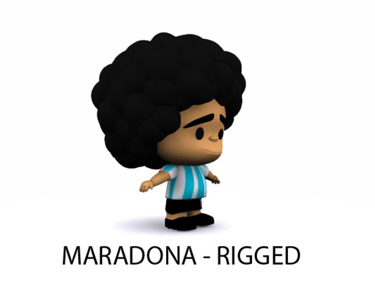 3d Max Cartoon Maradona