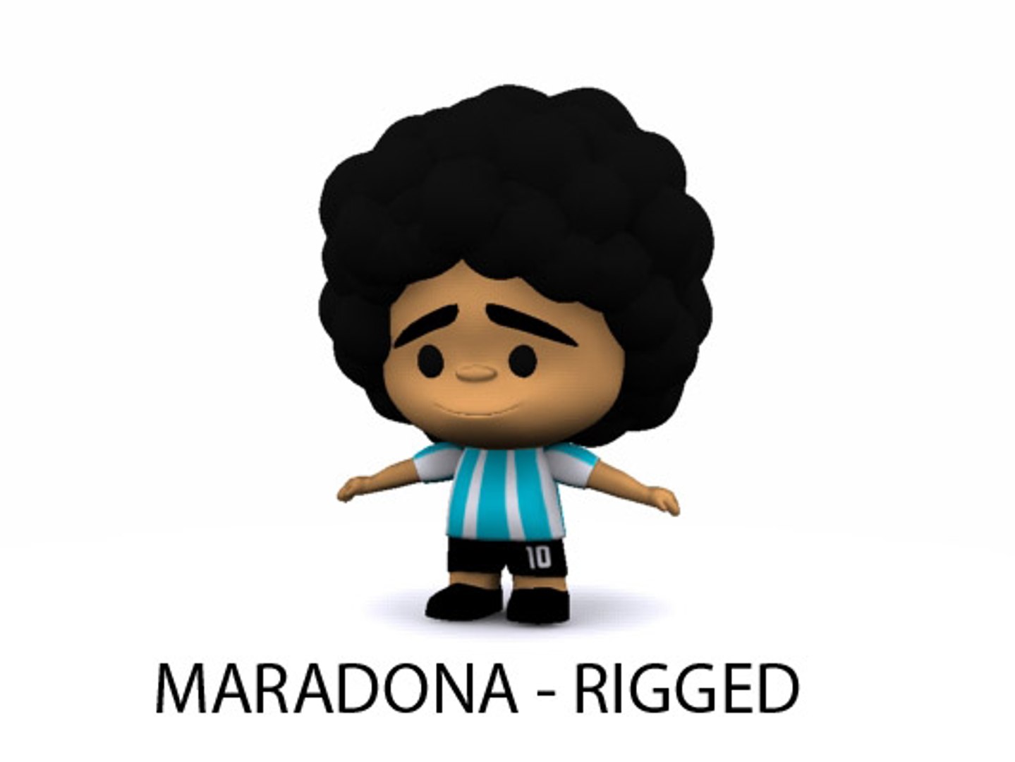 3d Max Cartoon Maradona