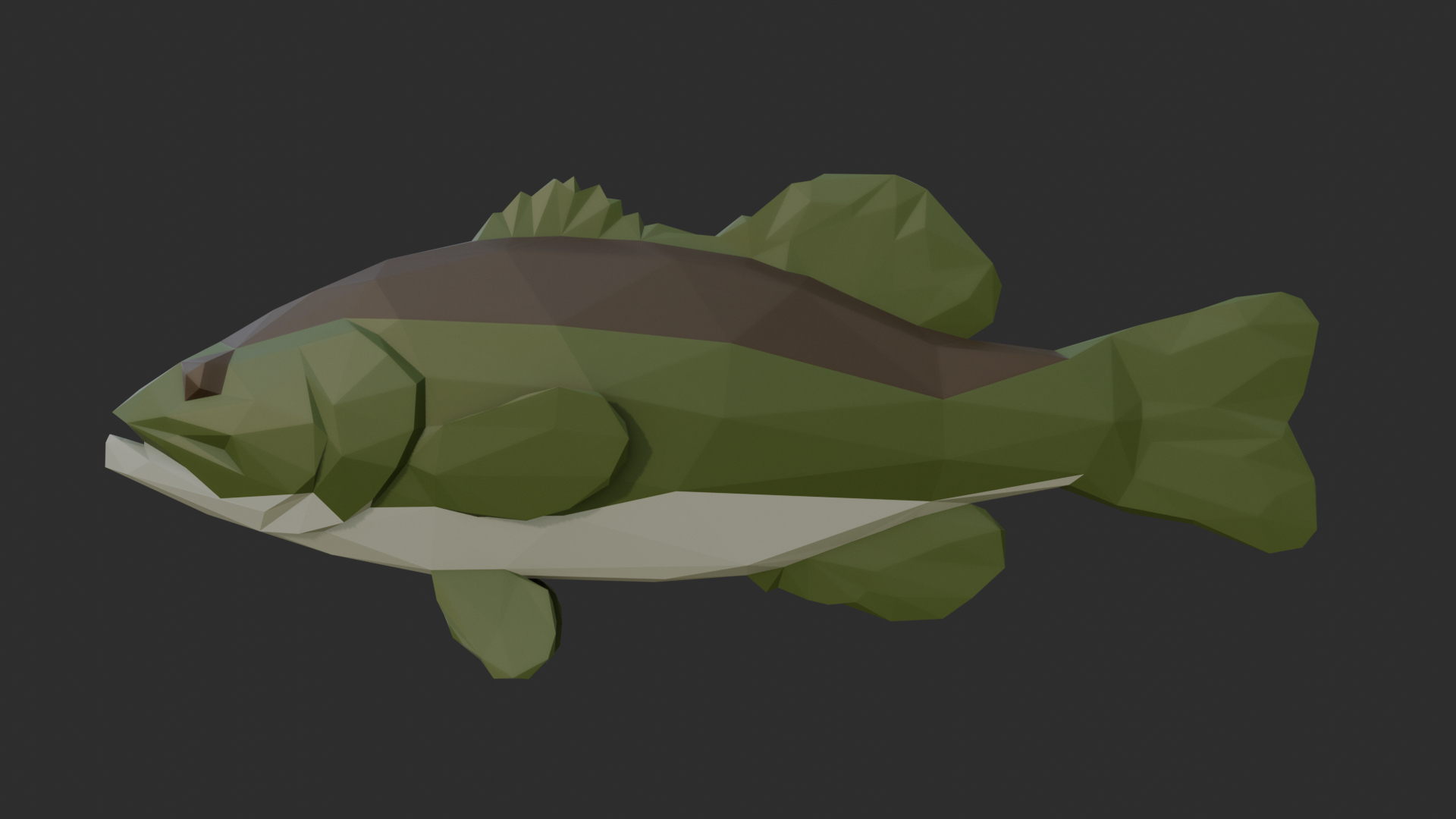 3D LowPoly Largemouth Bass Rigged Animated Model - TurboSquid 2386872