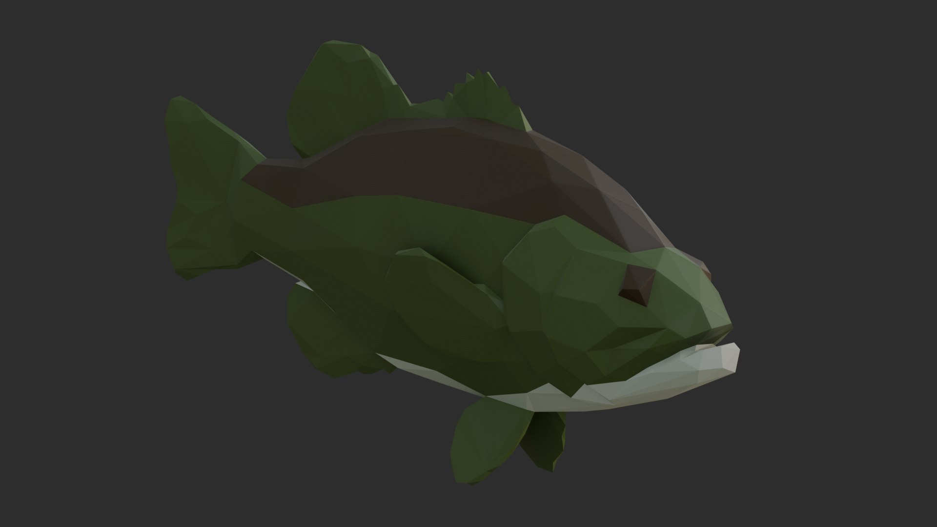 3D LowPoly Largemouth Bass Rigged Animated Model - TurboSquid 2386872