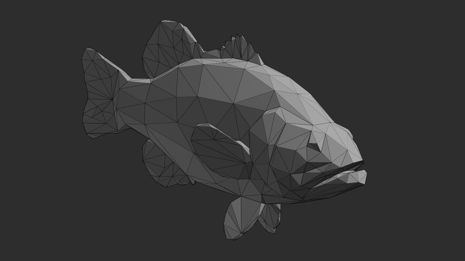 3D LowPoly Largemouth Bass Rigged Animated Model - TurboSquid 2386872