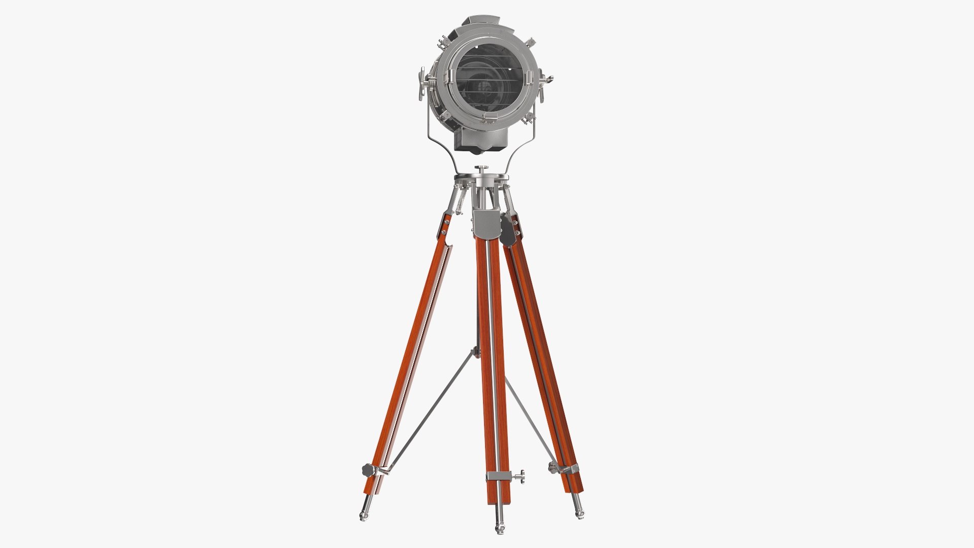 3D Retro Searchlight Lamp Wooden Tripod Rigged - TurboSquid 1957842