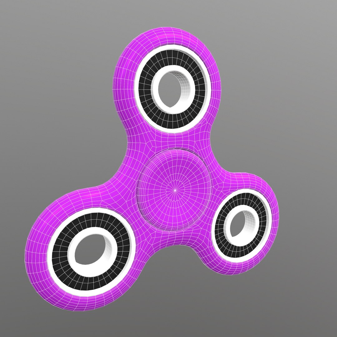 3D Model Purple Fidget Spinner - TurboSquid 1879457