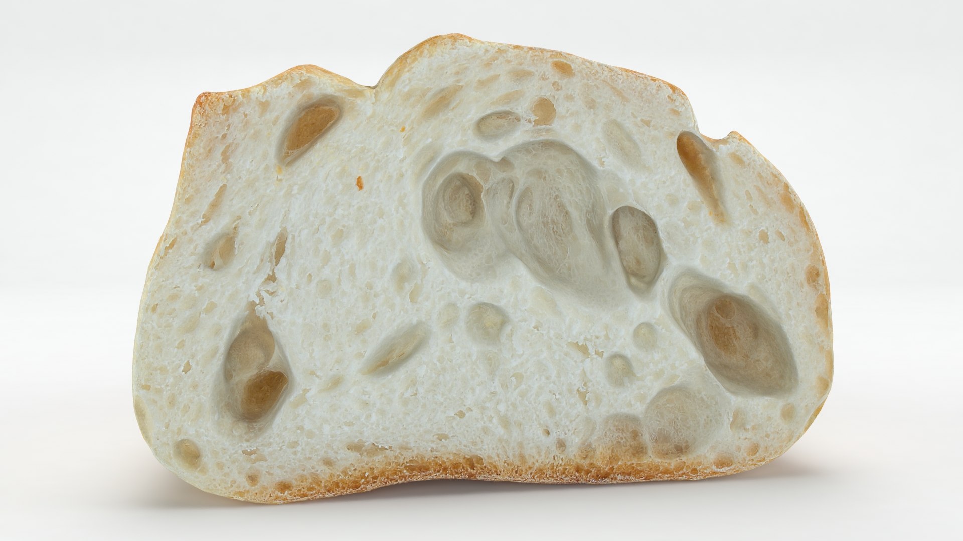 3D Batard Bread Half 03 - TurboSquid 1833356