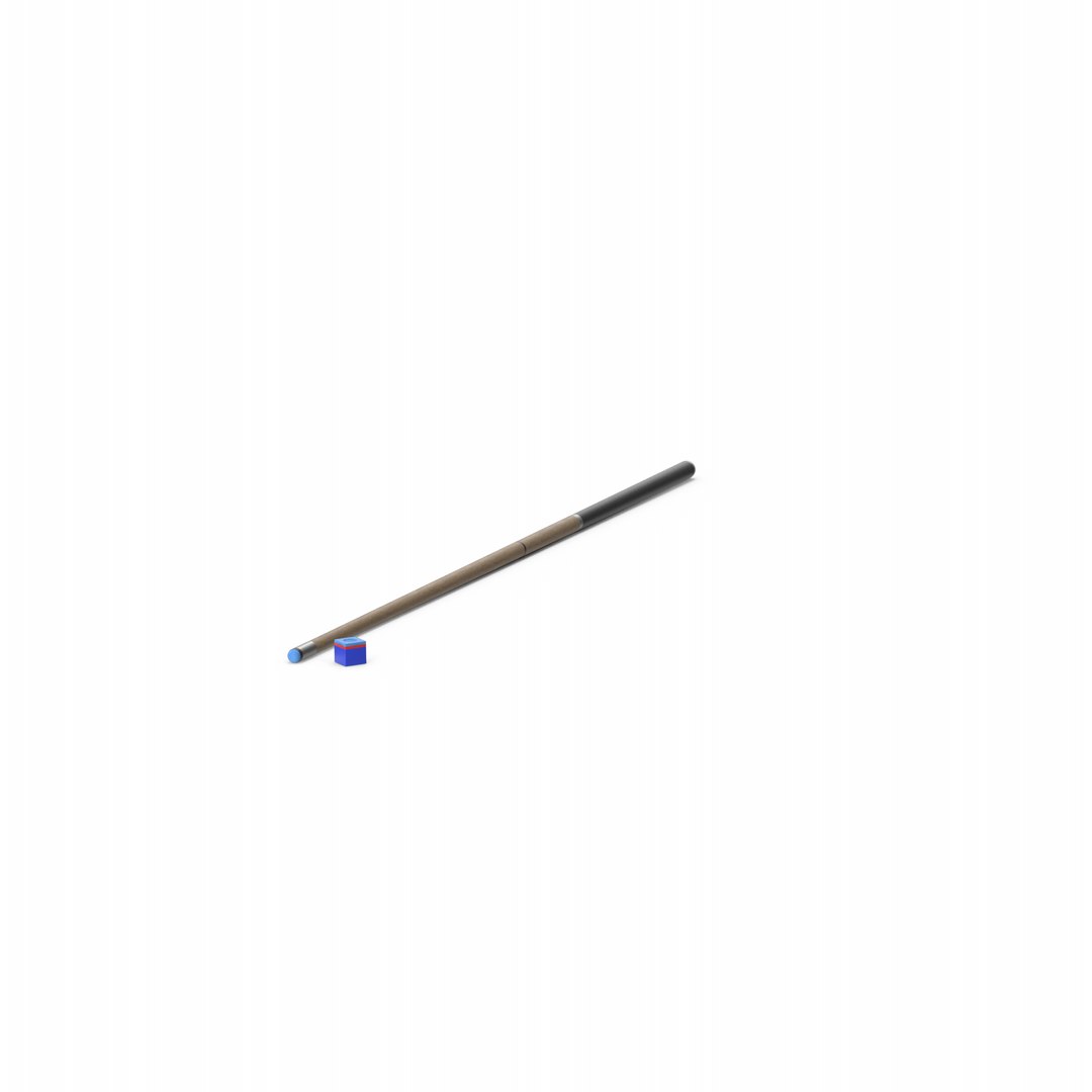 3D Billiard Cue And Chalk - TurboSquid 2188254