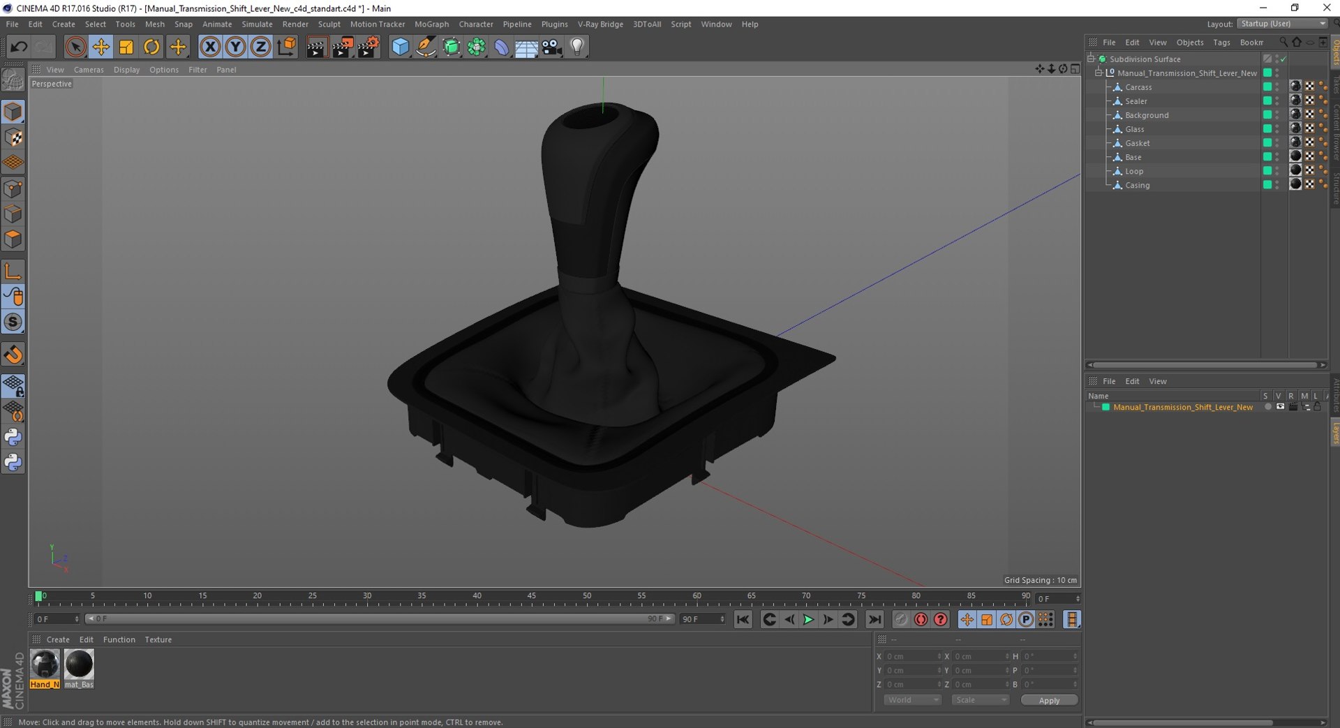 3D Manual Transmission Shift Lever New - TurboSquid 2070797