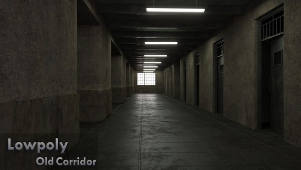 modelo 3d old dark scary corridor 02 - TurboSquid 1963865