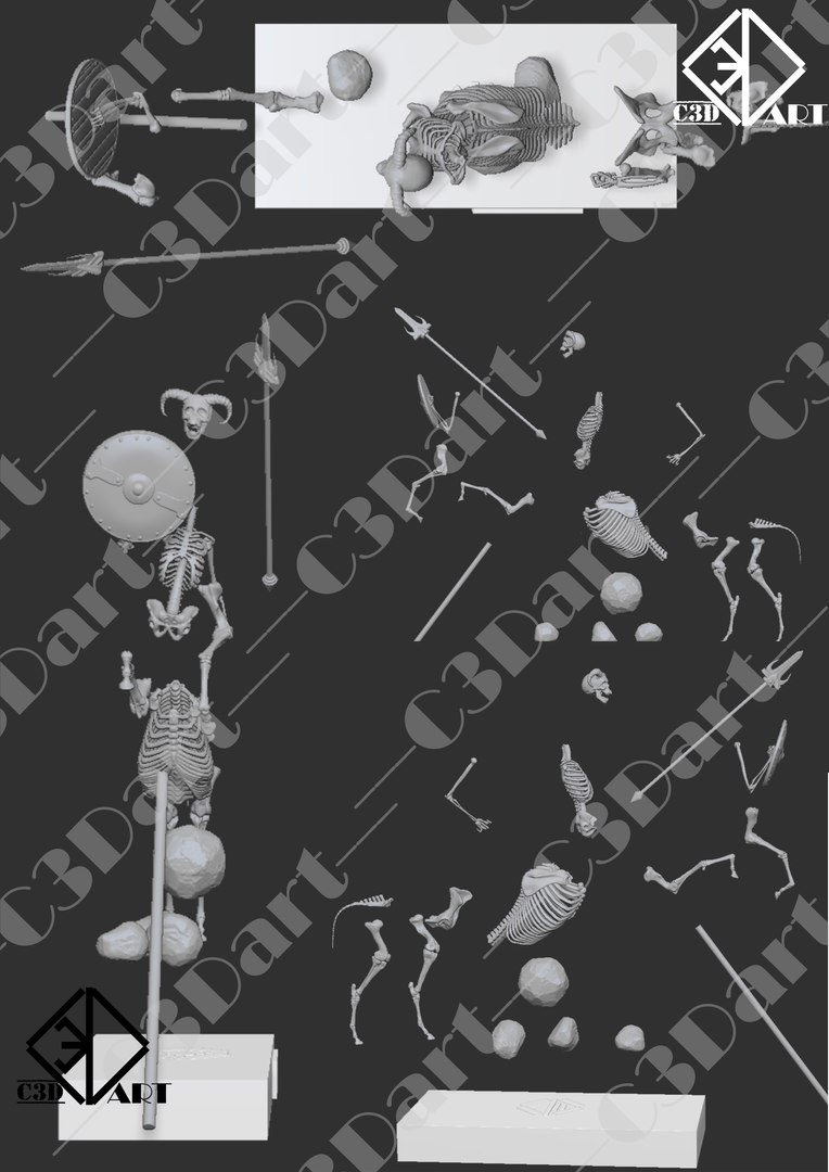 Centaur Warrior Skeleton 3D Model - TurboSquid 2292077