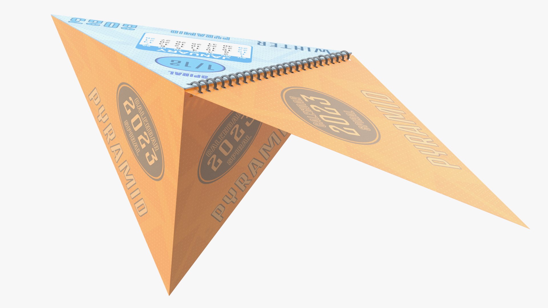 Spiral Pyramid Desk Calendar All Months 3D model - TurboSquid 2055037