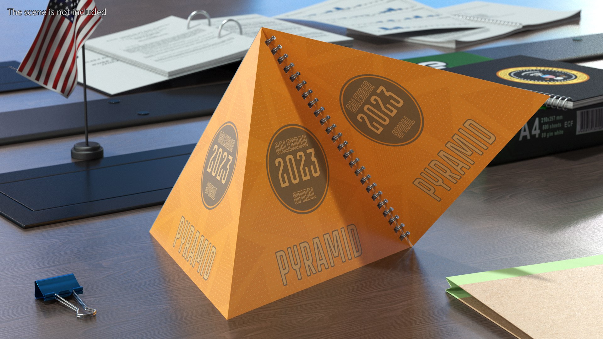 Spiral Pyramid Desk Calendar All Months 3D model - TurboSquid 2055037