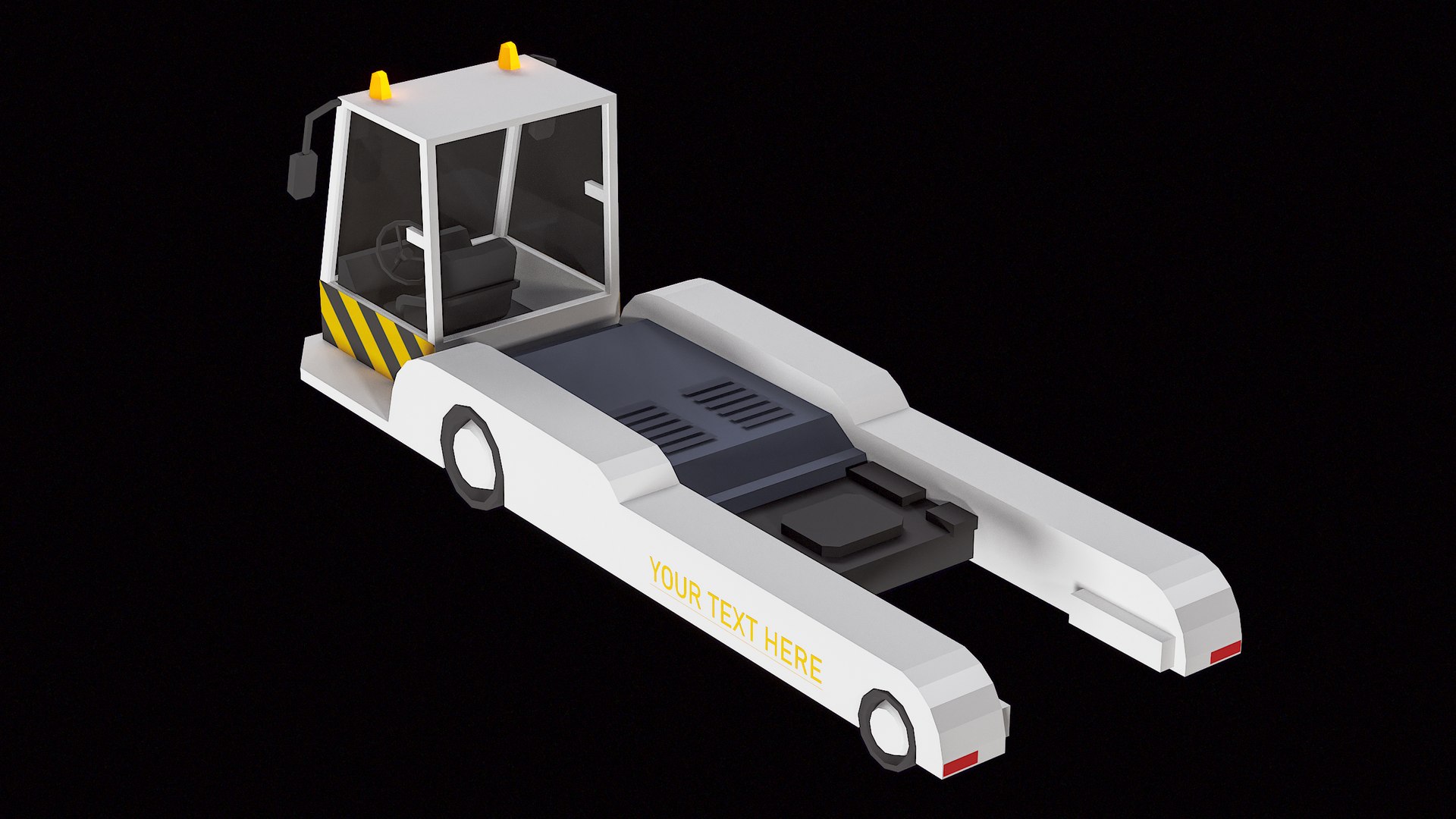 Aircraft Tractor 01 Cartoon Lowpoly Airport Vehicle PBR 3D Model ...