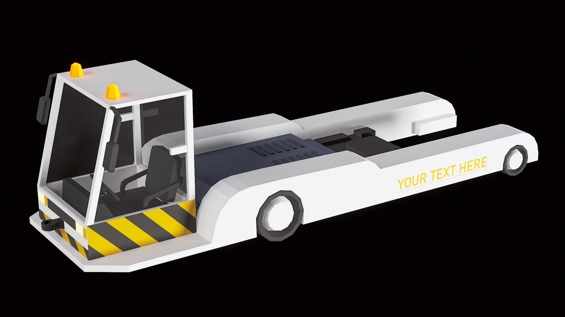 Aircraft Tractor 01 Cartoon Lowpoly Airport Vehicle PBR 3D Model ...