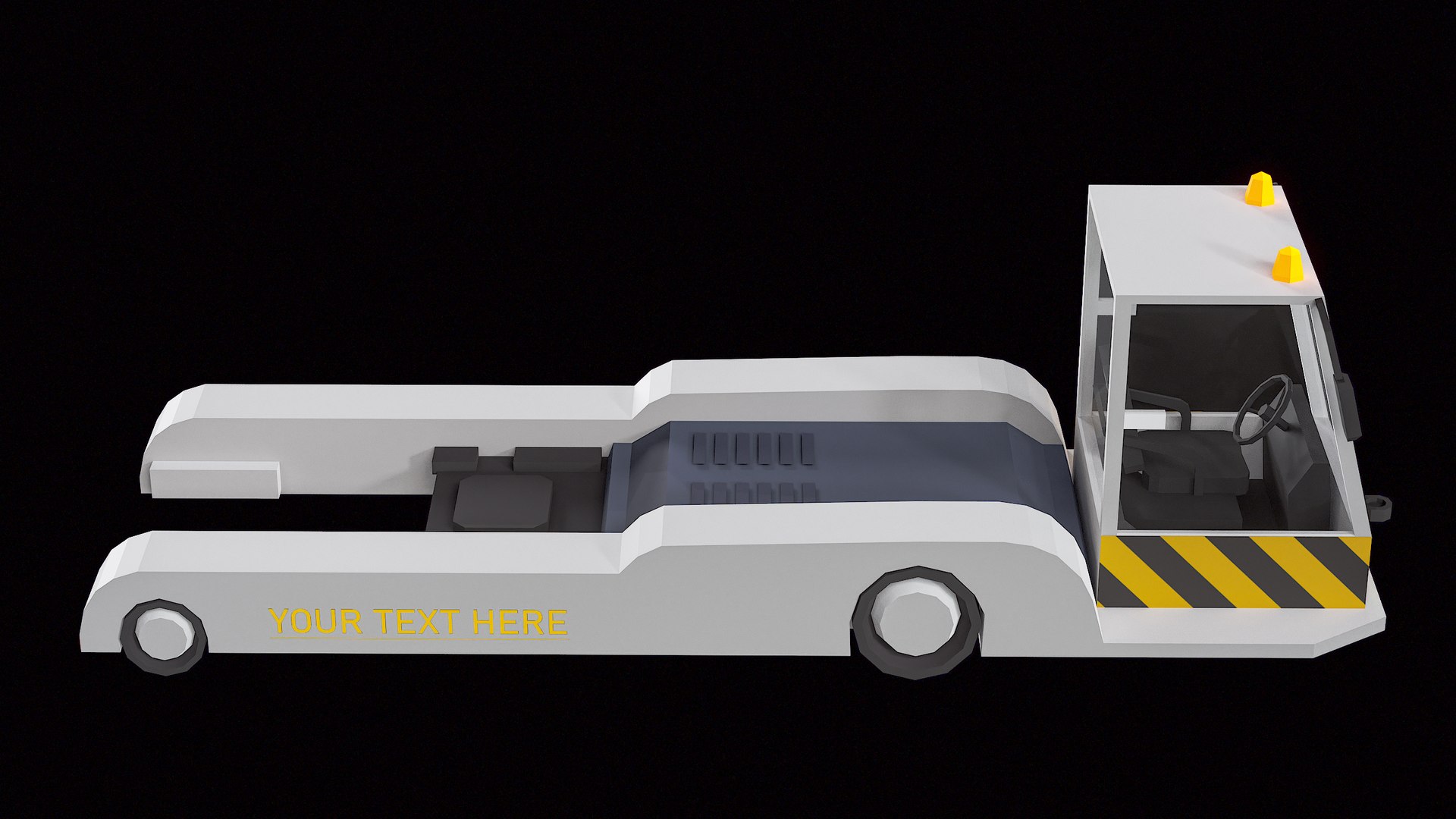 Aircraft Tractor 01 Cartoon Lowpoly Airport Vehicle PBR 3D Model ...