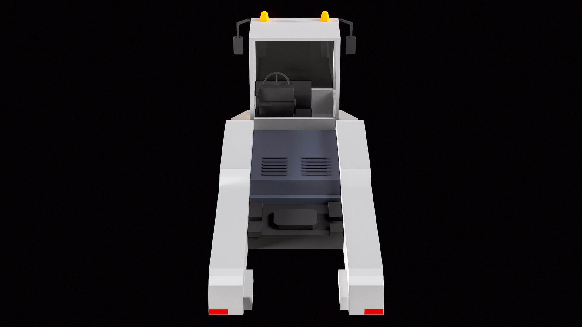 Aircraft Tractor 01 Cartoon Lowpoly Airport Vehicle PBR 3D Model ...