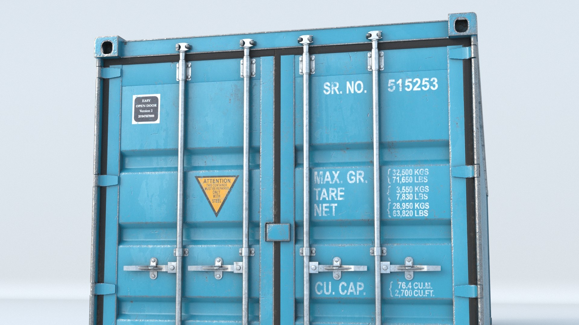 3 Cargo Containers 40 Feet PBR 3D Model - TurboSquid 2389247