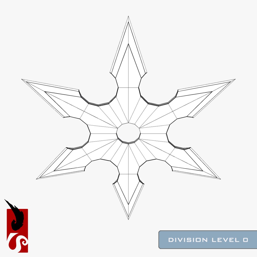3d Ninja Star Model