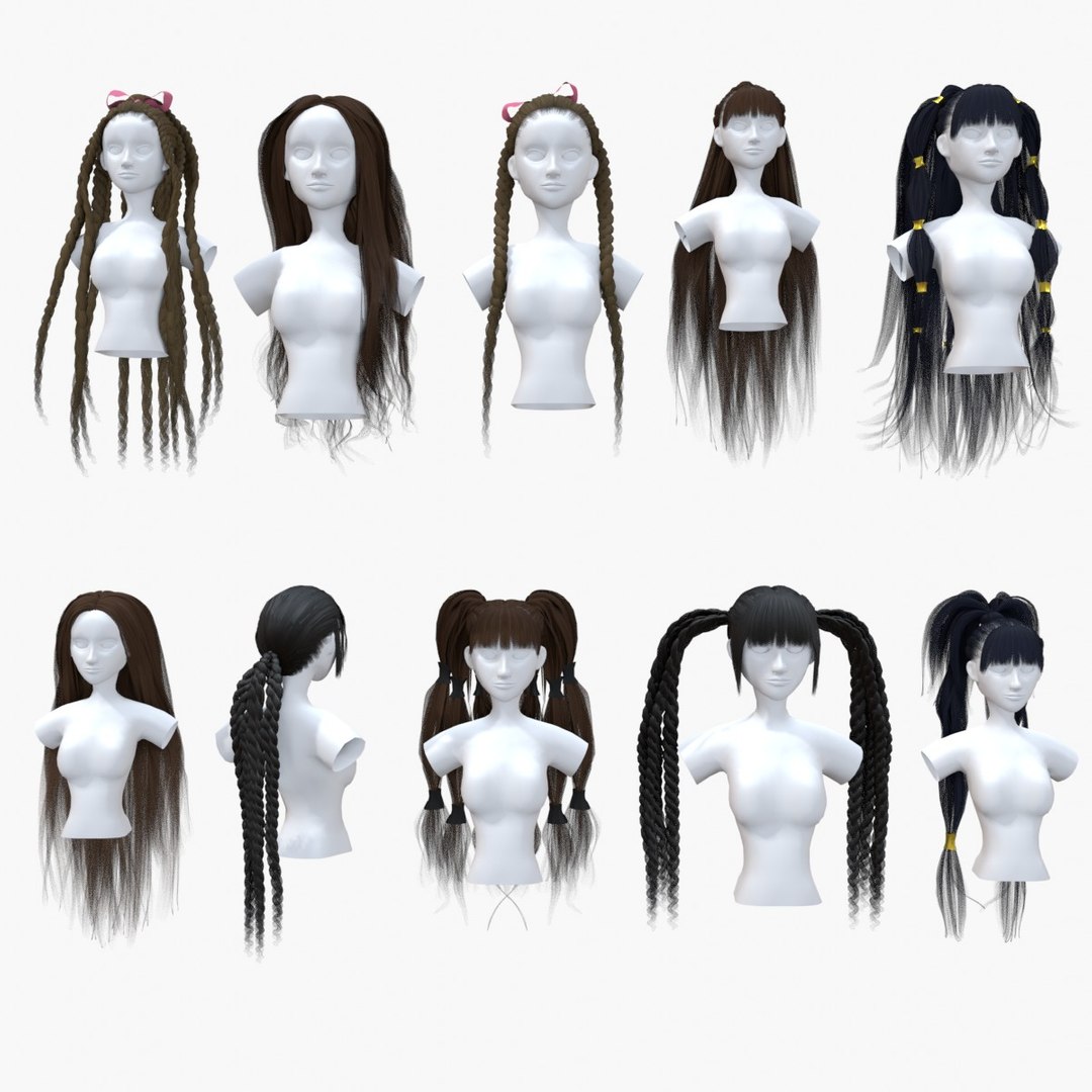 Hair Collection 3D - TurboSquid 1945148