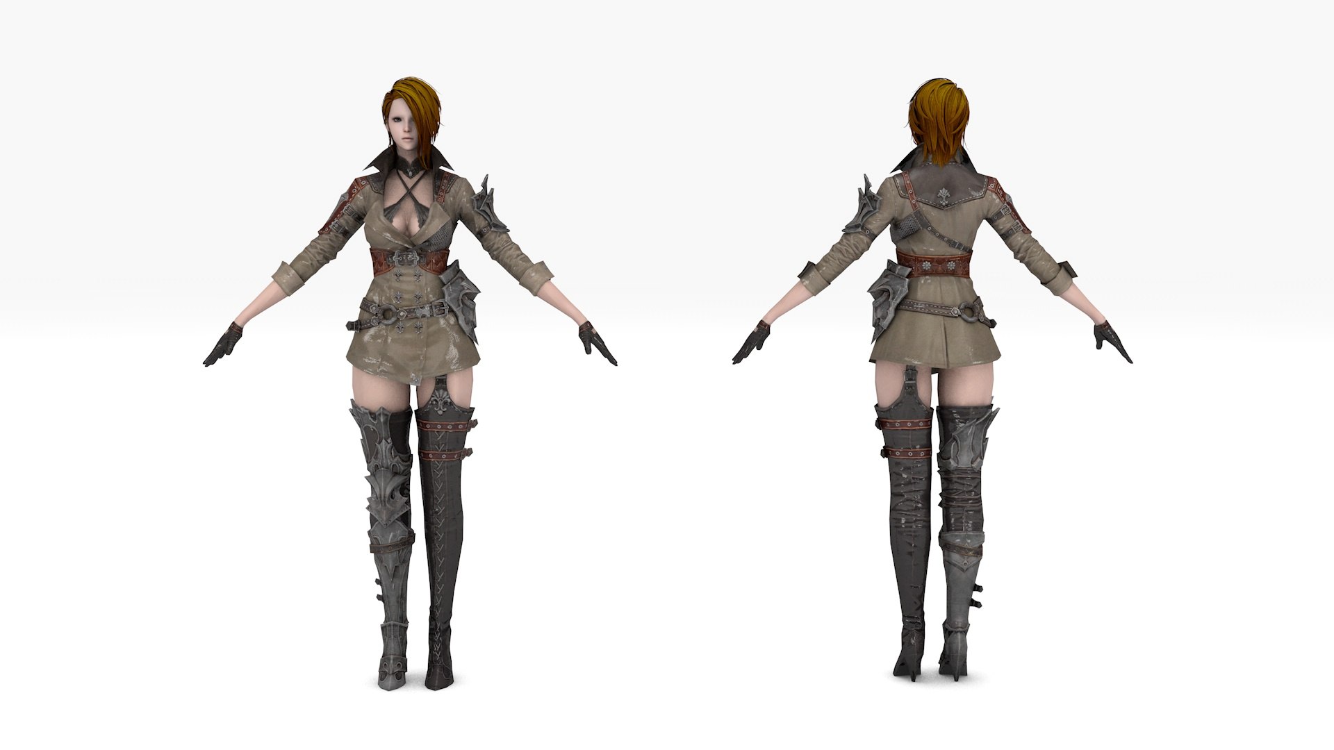 3D Knight Woman V2 - TurboSquid 1892163
