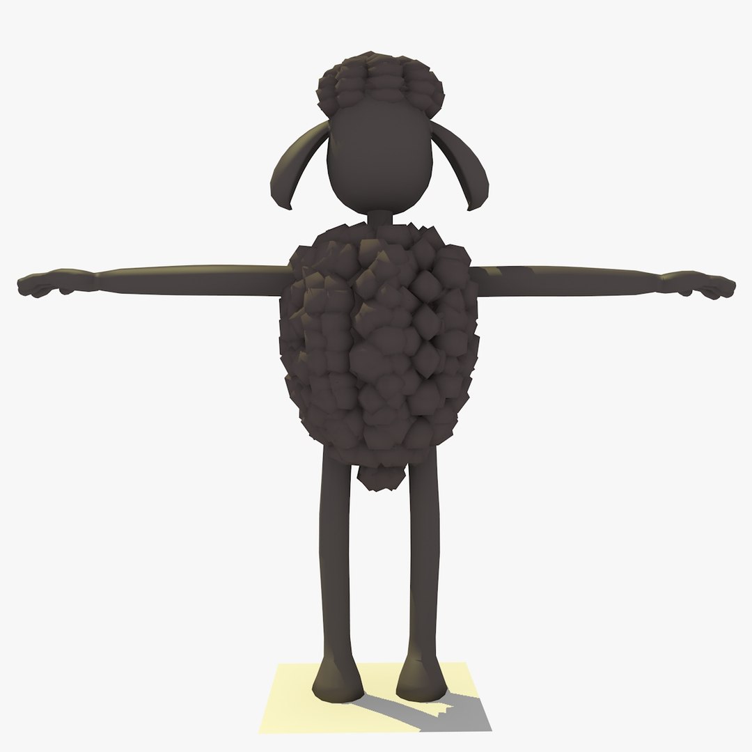 Black Sheep Cartoon 3d Model