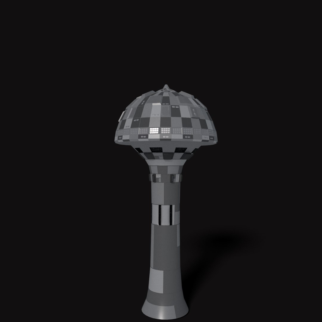 Sci-fi Building 3d Obj