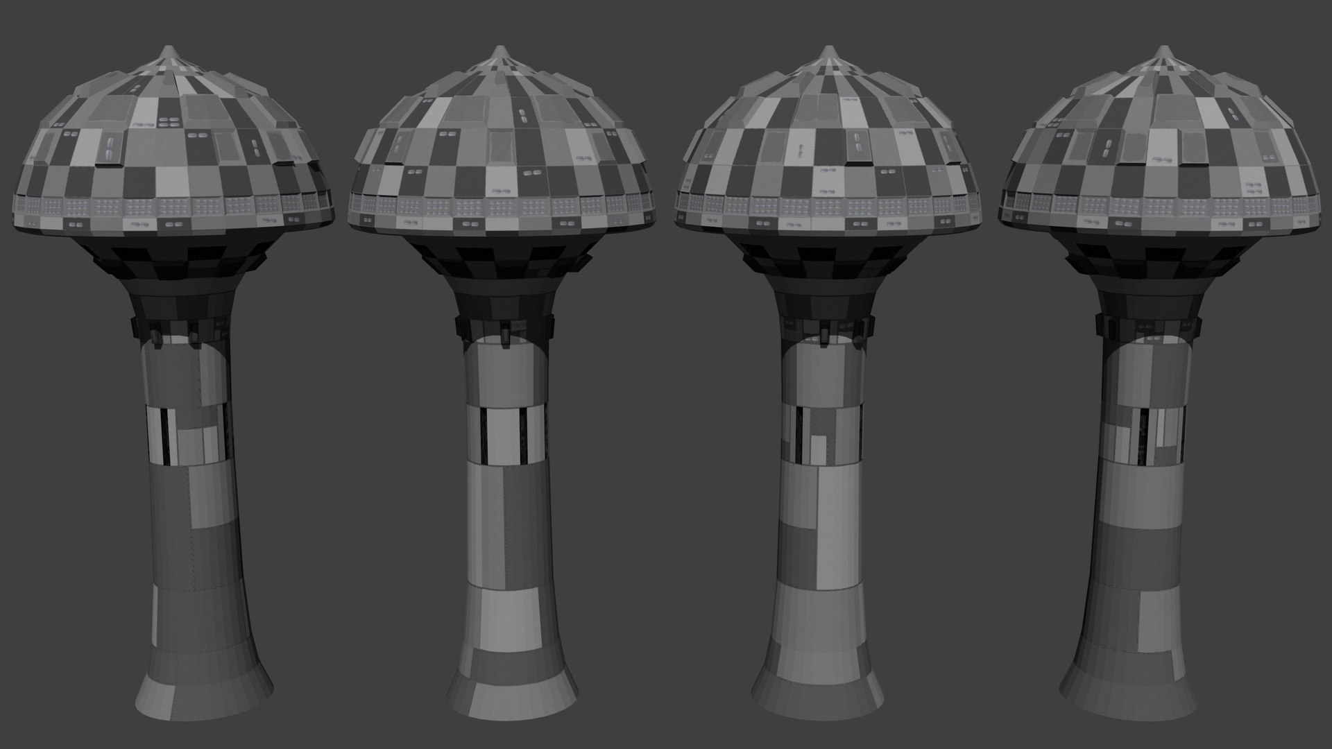 Sci-fi Building 3d Obj