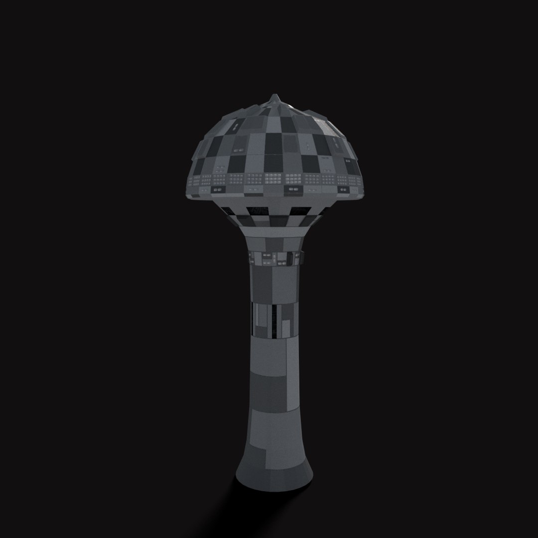 Sci-fi Building 3d Obj