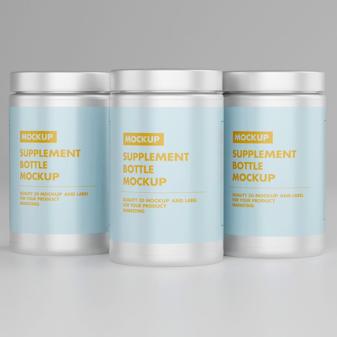 3D High-Quality 3D Supplements Jar Model - TurboSquid 2289651